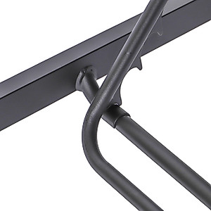 LeisureMod Marlin Poolside Outdoor Patio Lawn and Garden Modern Black Powder Coated Aluminum Frame Suntan Sling Chaise Lounge Chair, Set of 2