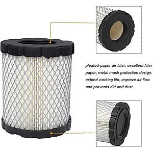 2 Packs 798897 Air Filter + 593217 Pre-Air Filter+ 845125 Fuel Filter Kit Compatible with B&S 49M977 49L977 44Q977 44P977 Engine Lawn Mower 794935 592496 Cyclonic Air Cleaner