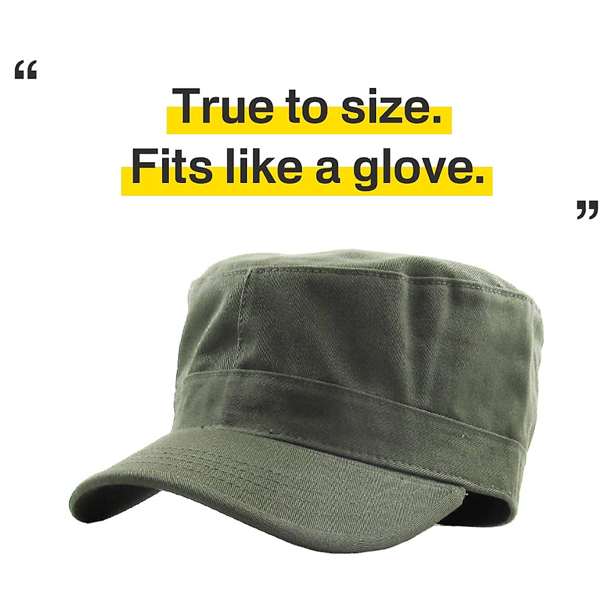 KBETHOS KBK-1464 OLV S Cadet Army Cap Basic Everyday Military Style Hat (Now with STASH Pocket Version Available)