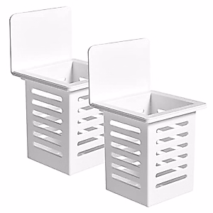 Homoyoyo 2pcs Cutlery Storage Box Chopsticks Rack Spoons Silverware Chopstick Drainer Basket Chopsticks Holder Utensil Storage Holder Cooking White Tableware Abs Accessories