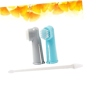 Housoutil 12 Sets Cat Finger Brush Toothbrushes Puppy Finger Brush Pet Tartar Vampire Cape for Cat Tootbrush Toothbrush for Pet Dog Brush Toothbrush for Dog Toothpaste Clean