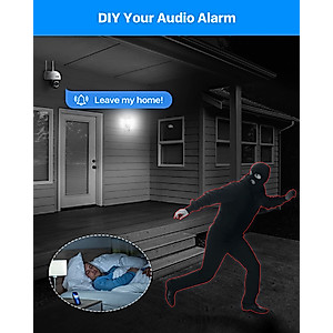 ZOSI 2MP 1080P HD-TVI CCTV Home Security Camera with Audio, Built-in Mic, 120ft IR Night Vision, C289 1080P WiFi Pan/Tilt Outdoor Security Camera, Color Night Vision,2-Way Audio