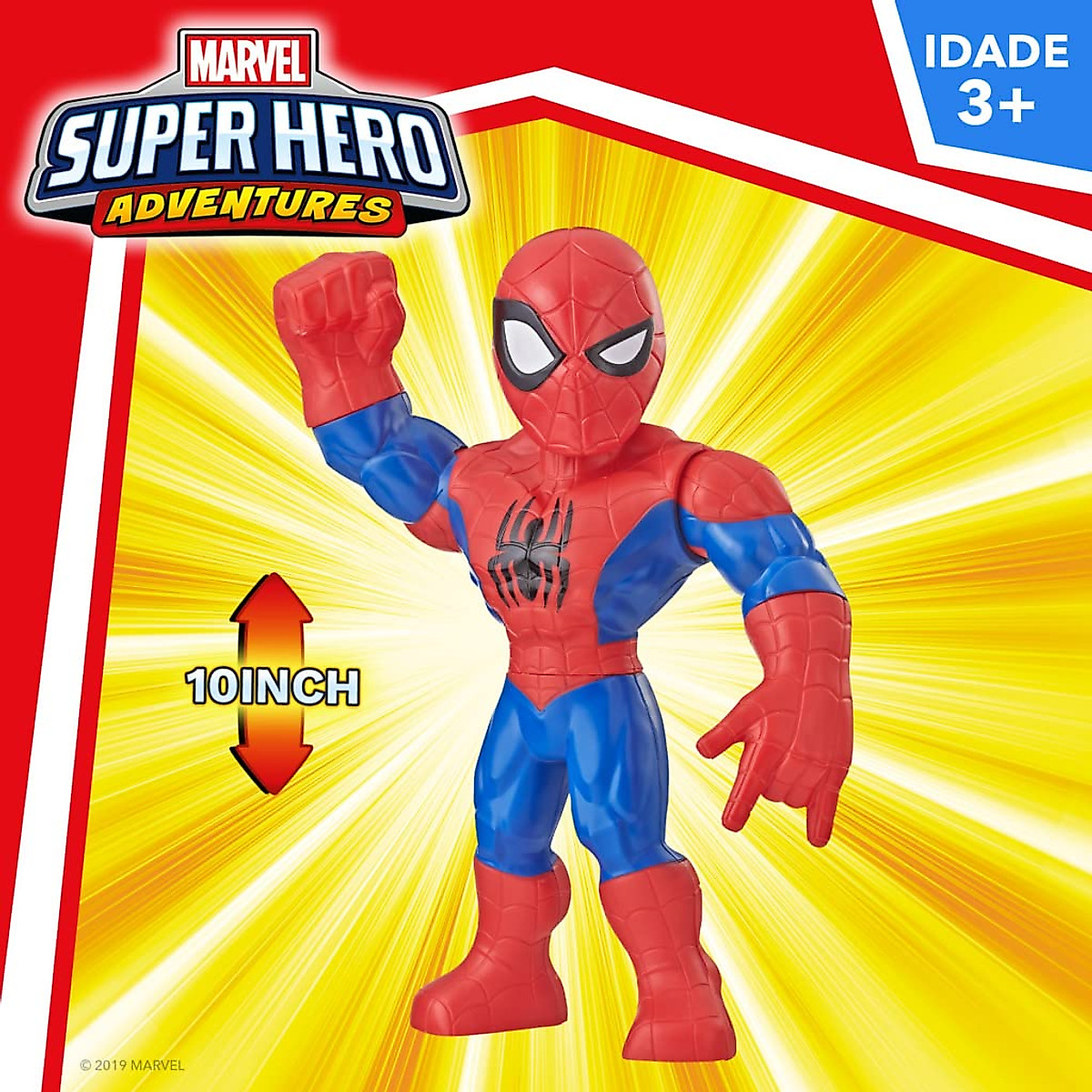 Playskool Heroes Marvel Super Hero Adventures Mega Mighties Spider-Man Collectible 10" Action Figure, Toys for Kids Ages 3 & Up