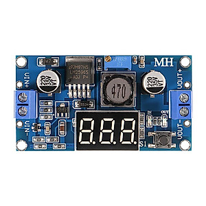 ALMOCN 2PCS LM2596S Buck Converter Step-Down Power Module DC to DC 4.0-40V to 1.25-37V Voltage Regulator with LED Voltmeter Digital Display