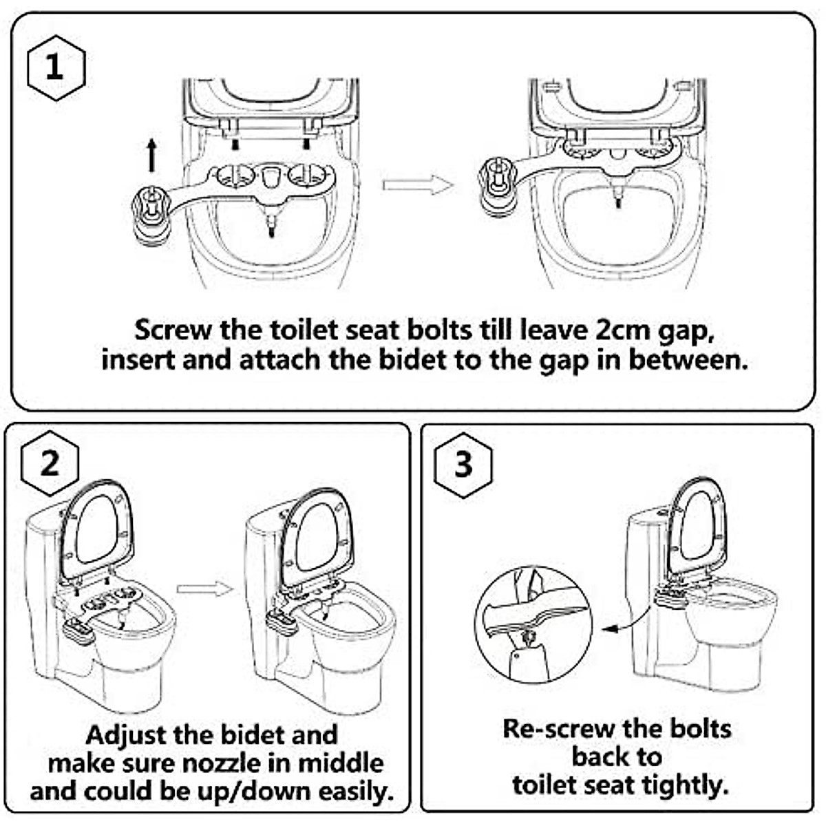 Apure Bidet A121 - Hot and Cold Water Bidet Attachment for Toilet - Dual nozzles of wash and women wash- Selfcleaning Toilet Bidets