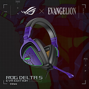 ASUS ROG Delta S EVA Edition Gaming Headset, AI Noise-Canceling Mic, Hi-Res ESS 9281 Quad DAC,RGB Lighting, Lightweight, MQA Tech, USB-C Headset, for PC, Mac, PS4, PS5, Switch and Mobile Devices
