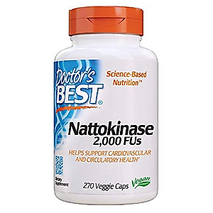 Doctor's Best Nattokinase, Non-GMO, Vegan, Gluten Free, 270 Veggie Caps