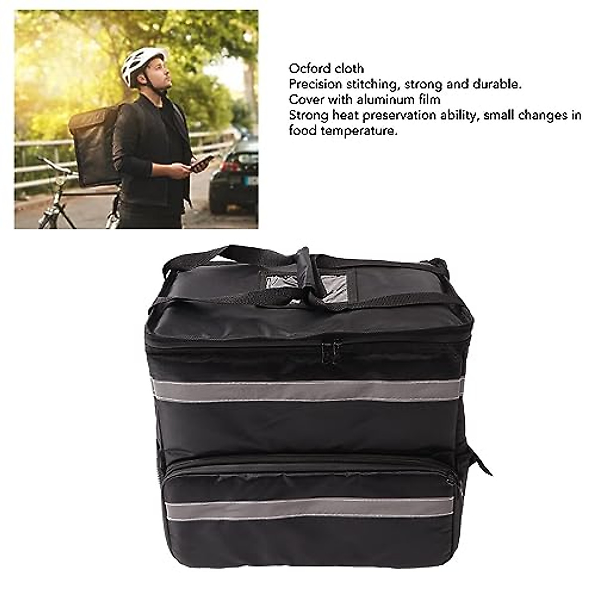 TOPINCN Insulated Pizza Delivery Backpack Large Capacity Expandable Layer Thermal Backpack for Camping Travel