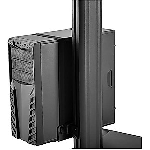 StarTech.com Mobile Workstation Cart with Monitor Mount, CPU/PC Holder, Keyboard Tray - Ergonomic Height Adjustable Desktop Cart - Rolling Mobile Standing Workstation on Wheels (WKSTNCART)