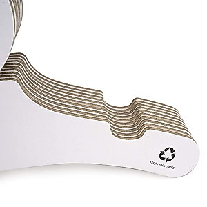 Koobay 9" Children Kids Coat Clothes Pants Eco Recyclable White Paper Cardboard Baby Hangers 36Pack