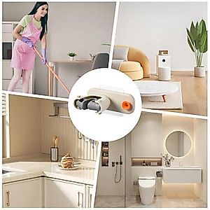 Broom And Mop Holder | Adhesive Garden Tool Organizer Rack | No Drilling Tool Holder for Broom, Mop, Shovel, and Towel Storage Solutions for Home and Garden Organization