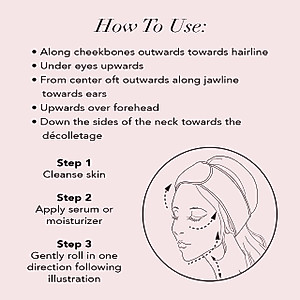 Kitsch Face Massager Rose Quartz Face Roller for Skin Care, Facial Roller & Jade Roller for Face Aging Wrinkles and Lifting, Eye Roller for Puffy Eyes, Rose Quartz Roller for Face Neck Fine Lines 1 Pc