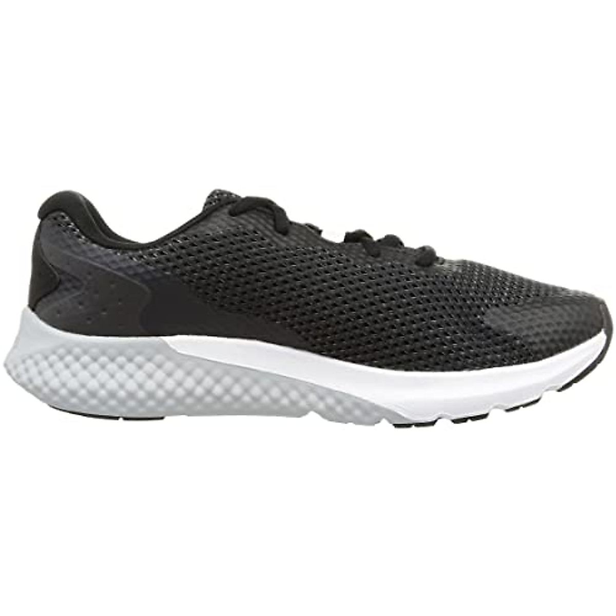 Under Armour Men's Charged Rogue 3 4E Running Shoe, (002) Black/Mod Gray/White, 7.5