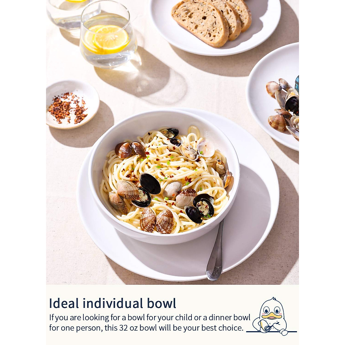 LE TAUCI Pasta Bowls 32 Ounce+large Pasta Bowls 42oz