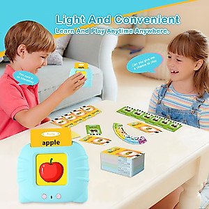 Talking Flash Cards for Toddler 1 2 3 4 Year Old Gifts, Learning Toys for Toddlers 2-4 Years, Sensory Toys for Kids with Autism, Speech Therapy Toys, Montessori Toys, 224 Sight Words Flash Cards