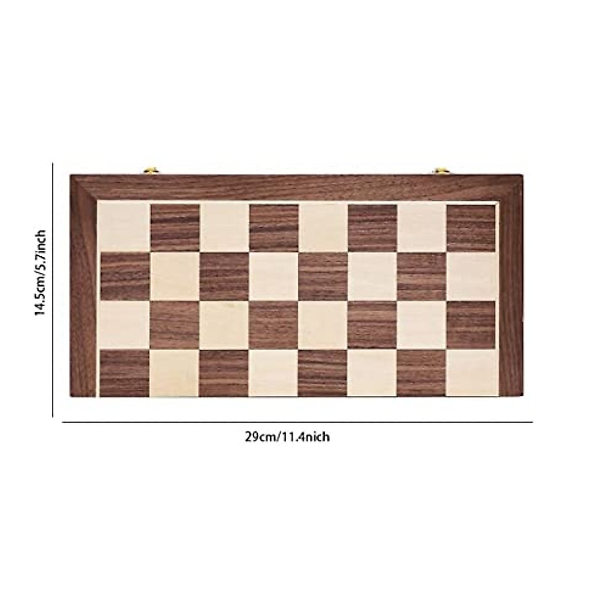 RUVOO Chess Game Chess Set Chess Board 11" Wooden Folding Chess Boards, Handcrafted Portable Travel Chess Game for Beginner Tournament Chess Board Set Board Game