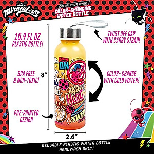 Miraculous Create Your Own Color-Changing Water Bottle, Color Your Own Water Bottle, Great For Travel & Road Trips, Sports & School, Creative Gift Idea, Arts & Crafts Activity Kids Ages 6, 7, 8, 9, 10