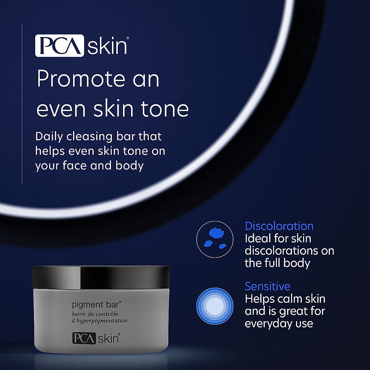 PCA SKIN Pigment Bar, Hyperpigmentation Soap for Dark Spots, Formulated with Azelaic Acid and Kojic Acid, 3.2 fl oz Jar