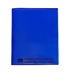 C-Line Classroom Connector™ Multi-Pocket School-to-Home Portfolio, Blue, 15/BX (32305), 9.5 x 11.75 x 0.25
