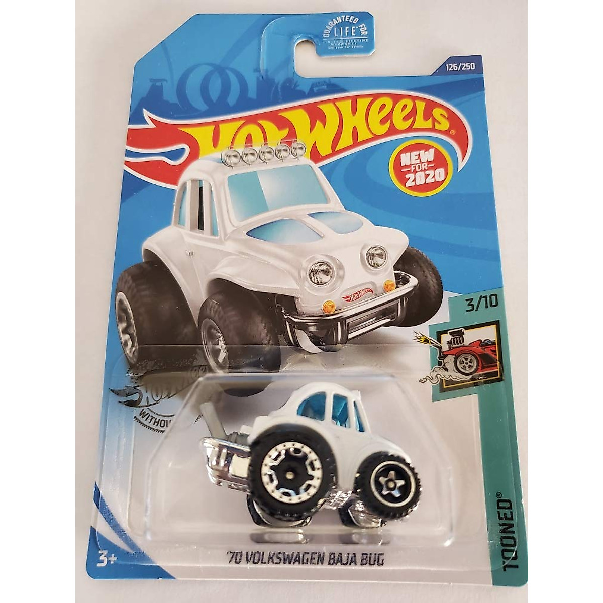 Hot Wheels 2020 Tooned '70 Volkswagen Baja Bug, White 126/250