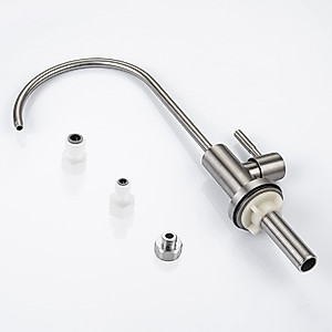 SINGSUO Kitchen Reverse Osmosis Faucet, RO Filtered Water Faucet Fits Most Water Filtration Systems in Non-air Gap, Modern Drinking Water Faucet, SUS304 Stainless Steel (Brushed Nickel)