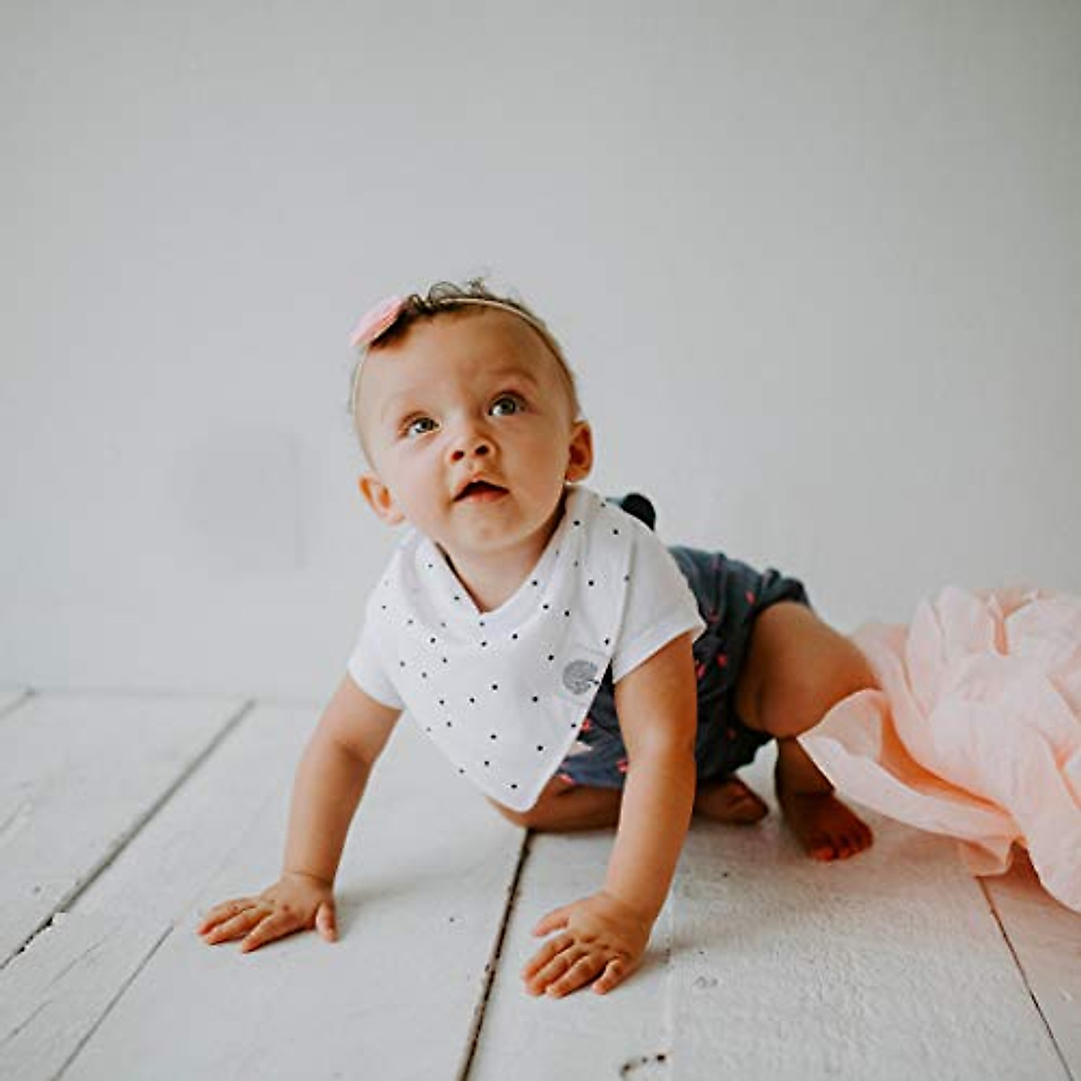 Parker Baby Bandana Drool Bibs - 4 Pack Gray Baby Bibs for Boys, Girls, Unisex - "Shadow Set"