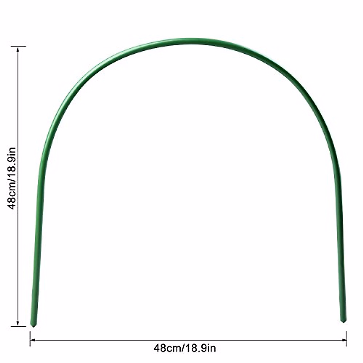 Takefuns 6Pack Plant Cover Support,Tall Garden Fabric Support Frame,Greenhouse Hoops,Plant Grow Tunnel,Garden Hoop for Garden Stakes -4ft Long Steel