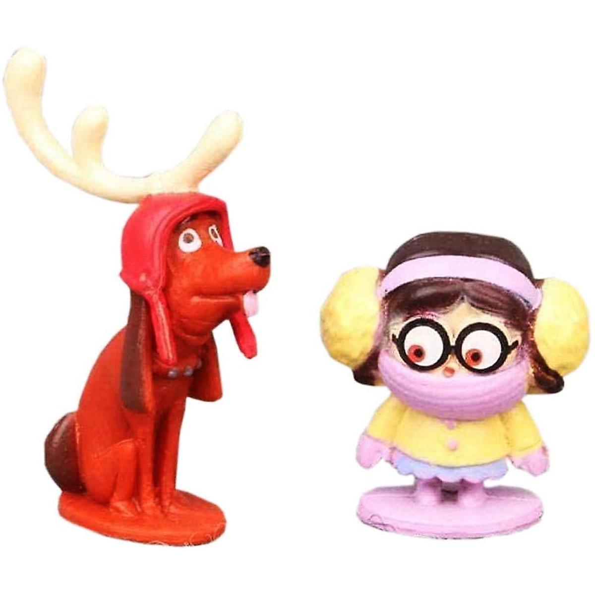 12pcs Green Monster Stole Christmas Cake Topper Action Figure Toy Dolls Set PVC Model Collections Chrismas Decoration