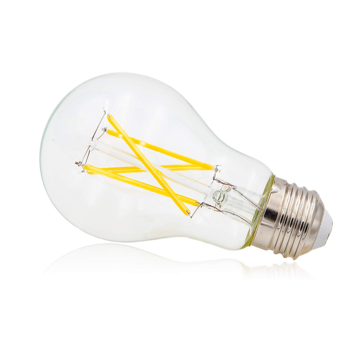 Maxxima Clear A19 LED Filament Light Bulb - 800 Lumens, Dimmable Edison Style, 60 Watt Equivalent, 8.5 Watt LED, 2700K Soft White, Vintage Style Bulb, Ideal for Home, Restaurant, Bar - 6 Pack