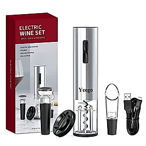 SELPONT Electric,Yeego Wine Chillers Bucket for 750ml Red & White Wine or Some Champagne,Stainless Steel Single Bottle Iceless Wine Cooler,Kitchen Bar RV Wine Accessory,Gift for Wine Lovers