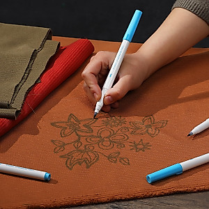 Mr. Pen- Fabric Markers for Sewing, 5 Pack, Blue, Erasable, Water Soluble Fabric Marker, Fabric Pens for Sewing Erasable, Washable Fabric Marker, Water Soluble Pen, Fabric Marking Pens for Sewing