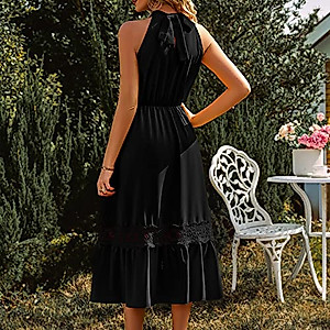 Sundresses for Women, Mexican Dress Women Country Dresses to Wear with Boots Summer Vestido Corto Sin Mangas para Mujer White Floral Dresses Long Sleeve Cocktail Dresses Wedding (XL, Black)