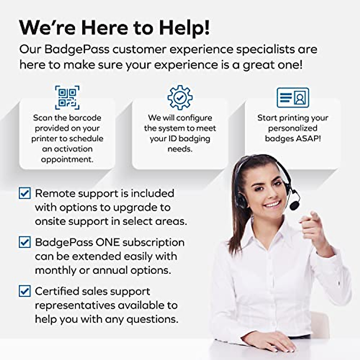 BadgePass ConnectLITE ID Card Printer & Supply Bundle ONE Cloud Photo ID Software- 1st Year Included! (ID Card Printer, ID Software, PVC Cards, YMCKO Ribbon, and Cleaning Kit Included)