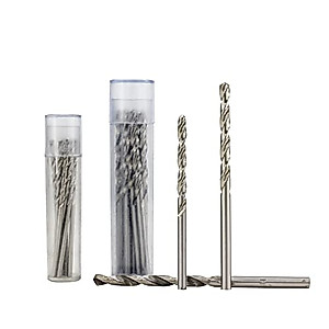 VIEUE Drill Bits Twist Bit Set Spiral Router Bit HSS Straight Shank Bit 0.3-4.0mm For Wood/Metal Tools Hole Knife Drill (Hole Diameter : 10pcs 0.9mm)