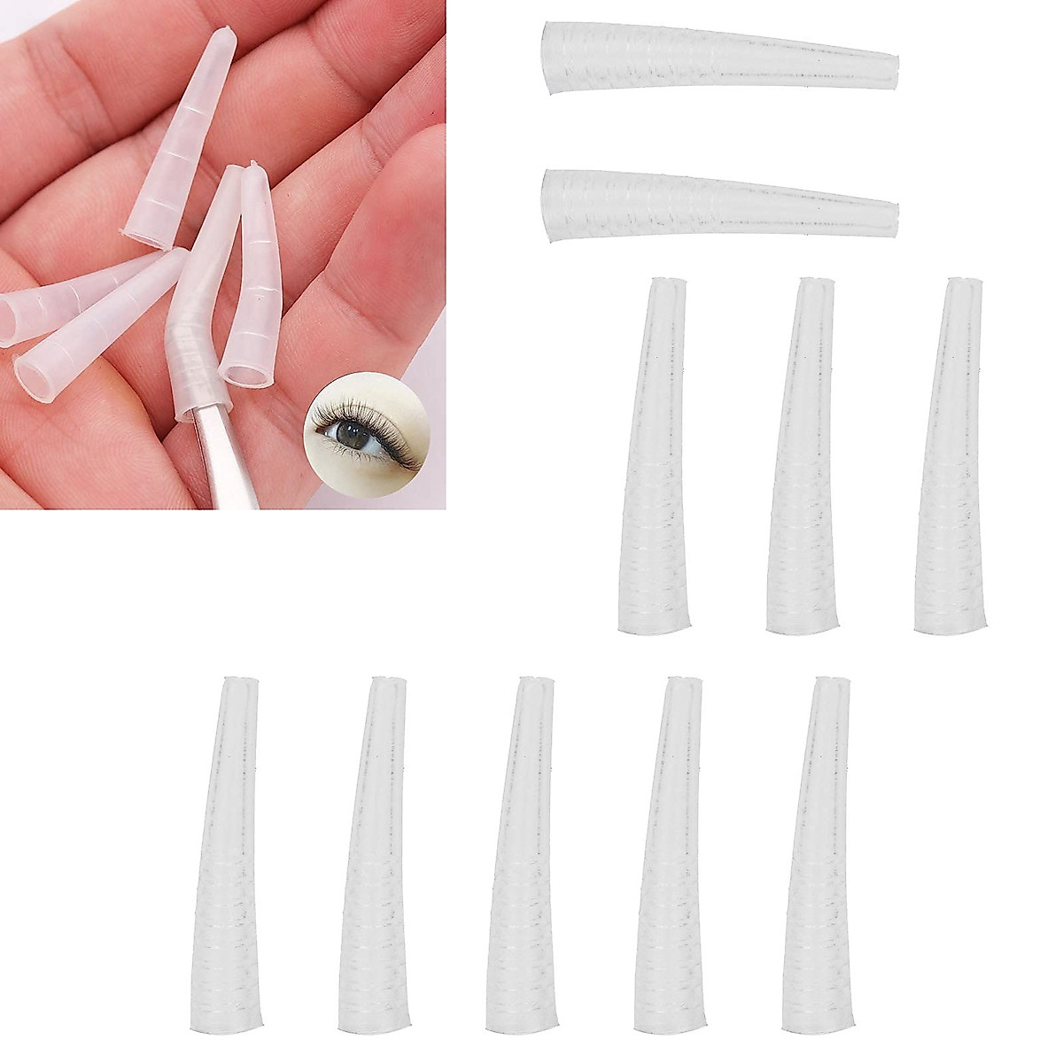 Non‑Slip Tweezers, Tweezers Reusable Tweezers Tip Cover Design Thickened Silicone Design for Eyelashes Grafting Tweezers