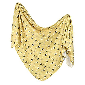 Copper Pearl Large Premium Knit Baby Swaddle Receiving Blanket Honeycomb