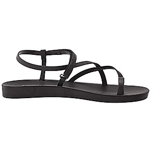 Amazon Essentials Women's Strappy Footbed Sandal, Black, 7.5