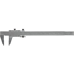 Starrett 123Z-24 Vernier Caliper, Steel, Nib Style Jaw, 0-24" Range, +/-0.0005" Accuracy, 0.001" Resolution