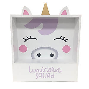Heritage Kids Figural Unicorn Wall Décor Shelf, 14.25" Hx11.8 Wx3 D