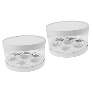 NOLITOY 2pcs Cake Box Muffin Cake Carrier Cupcake Storage Containers Cupcake Travel Container Muffin Cake Containers Cupcake Packaging Boxes Cupcake Transport Container Dessert Carrier