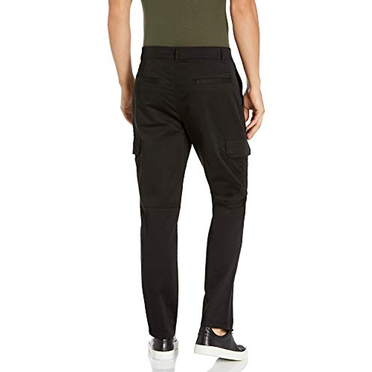 A|X Armani Exchange Men's Cargo Style Stretch Twill Trouser, Black, 34