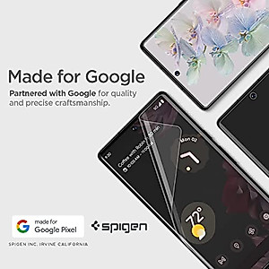Spigen Camera Lens Screen Protector [GlasTR EZ Fit Optik] Designed for Pixel 7 Pro [Case Friendly] - Black [2 Pack]
