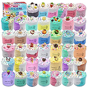 42 Pack Butter DIY Cake Slime Kit for Girls, Slime Party Favors Gifts Stress Relief Toy Scented Sludge for Kids