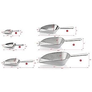New Star Foodservice 34622 Cast Aluminum Flat Bottom Utility Scoop, 1 oz, Extra Small Size, Silver (Hand Wash Only)