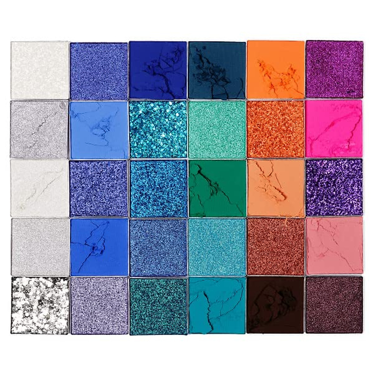 Juvia's Place Palette Wahala 2 - Ice Cold, Periwinkle, Cobalt Blue, Aquamarine, Orange, Pink Palette, 30 Shades, Professional Eye Makeup, Pigmented Palette for Eye Color & Shine