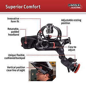 Lincoln Electric K3034-4 VIKING 3350 Auto Darkening Welding Helmet with 4C Lens Technology, Matte Black, extra large