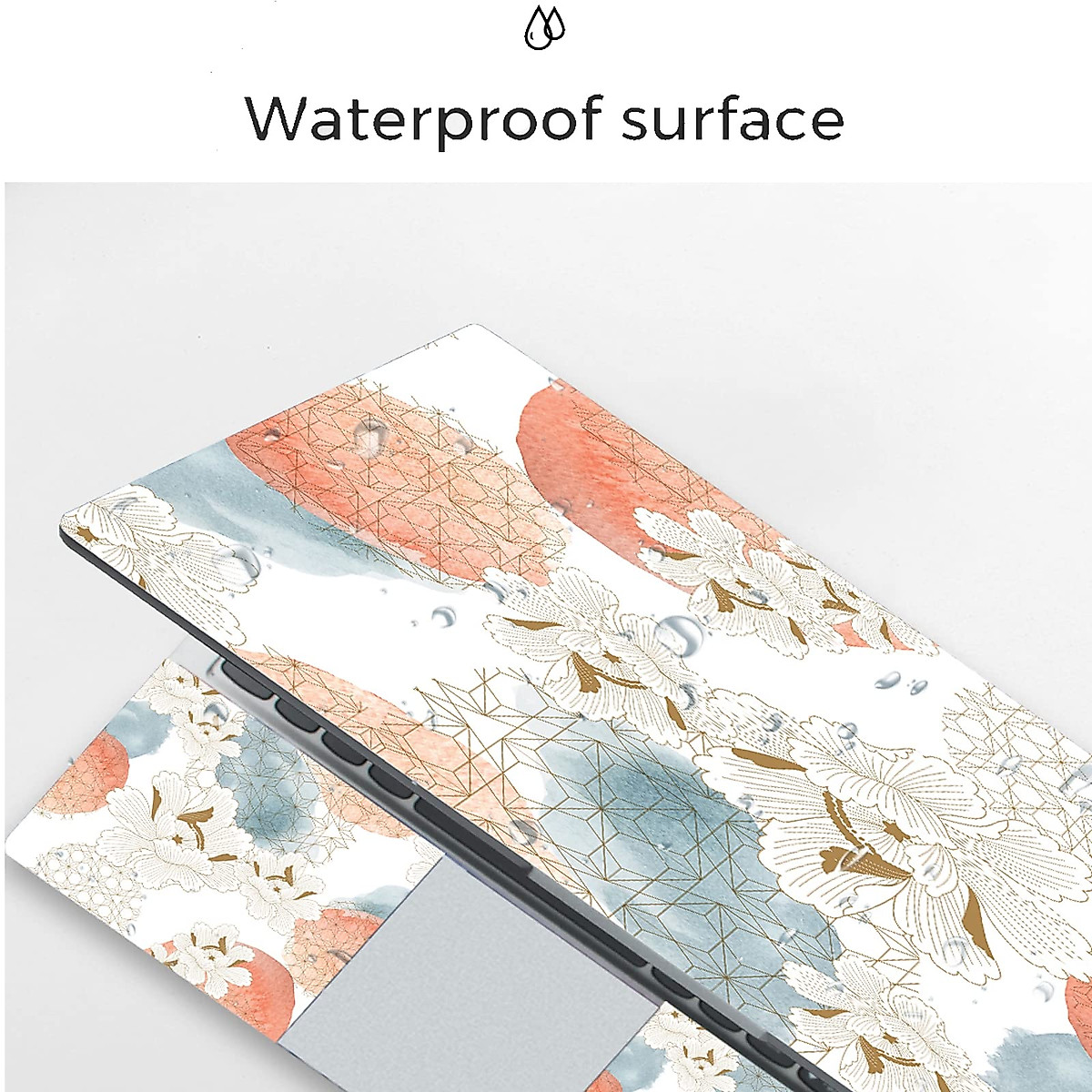 Newplenty Laptop Skin Sticker,13.3 14 15 15.4 15.6 inch Laptop Skins,Universal Vinyl Decal,Dustproof Scratch Resistant Reusable Cover Protector with Free 2 Wrist Pads (Flower 3)