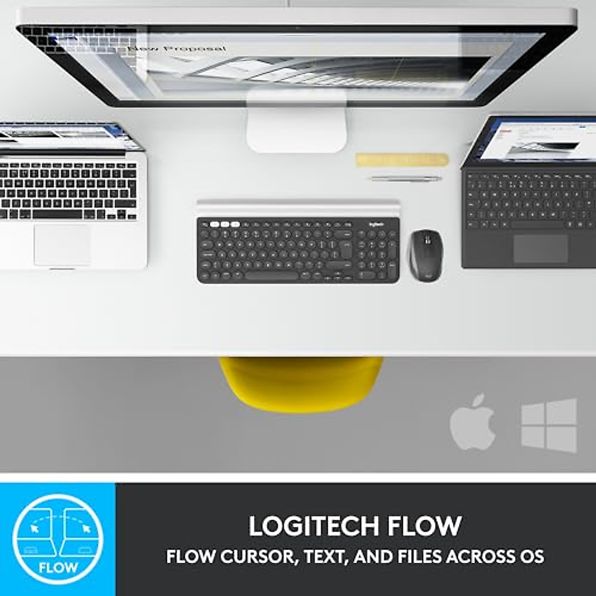 Logitech MX Anywhere 2S Wireless Mouse Use On Any Surface, Hyper-Fast Scrolling, Rechargeable, Control Up to 3 Apple Mac and Windows Computers and Laptops (Bluetooth or USB), Graphite