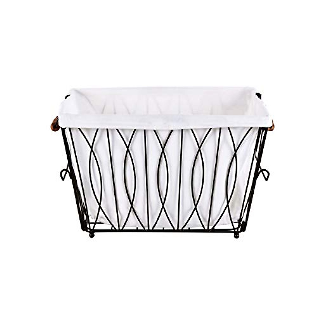 Artesa Verona Collapsible Laundry Cart with Basket, Black