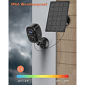 Dzees 【Upgrade Solar Camera Security Outdoor Wireless, Wireless Outdoor Security Cameras with Solar Panel, 1080P Color Night Vision, Spotlight/Alarm, AI Detection, 2-Way Talk, IP66 Waterproof